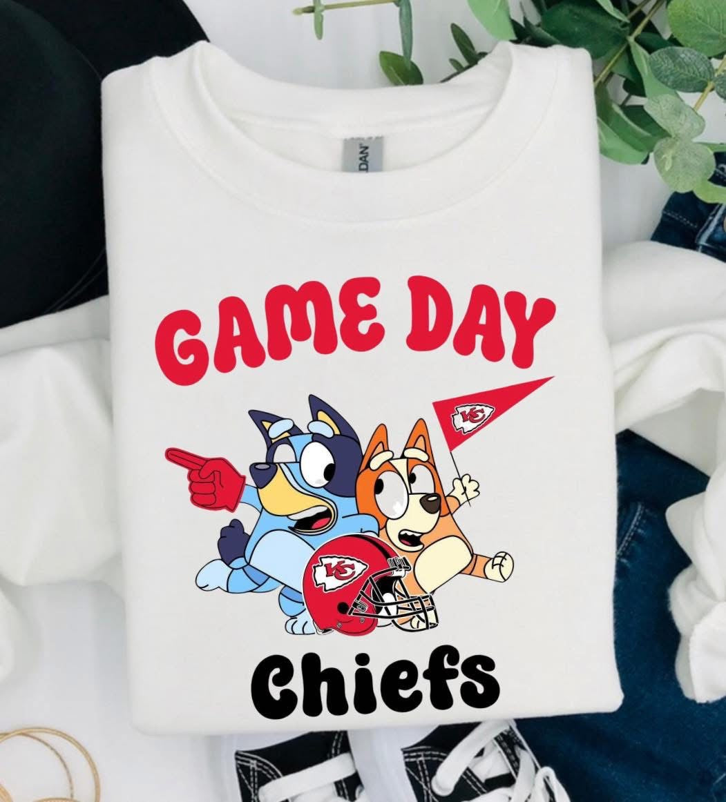 Bluey Game Day Chiefs – Sassy Junk Boutique